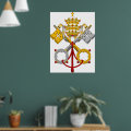 Emblem of the Papacy Official Pope Symbol Coat Poster | Zazzle