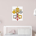 Emblem of the Papacy Official Pope Symbol Coat Poster | Zazzle