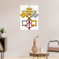 Emblem of the Papacy Official Pope Symbol Coat Poster | Zazzle