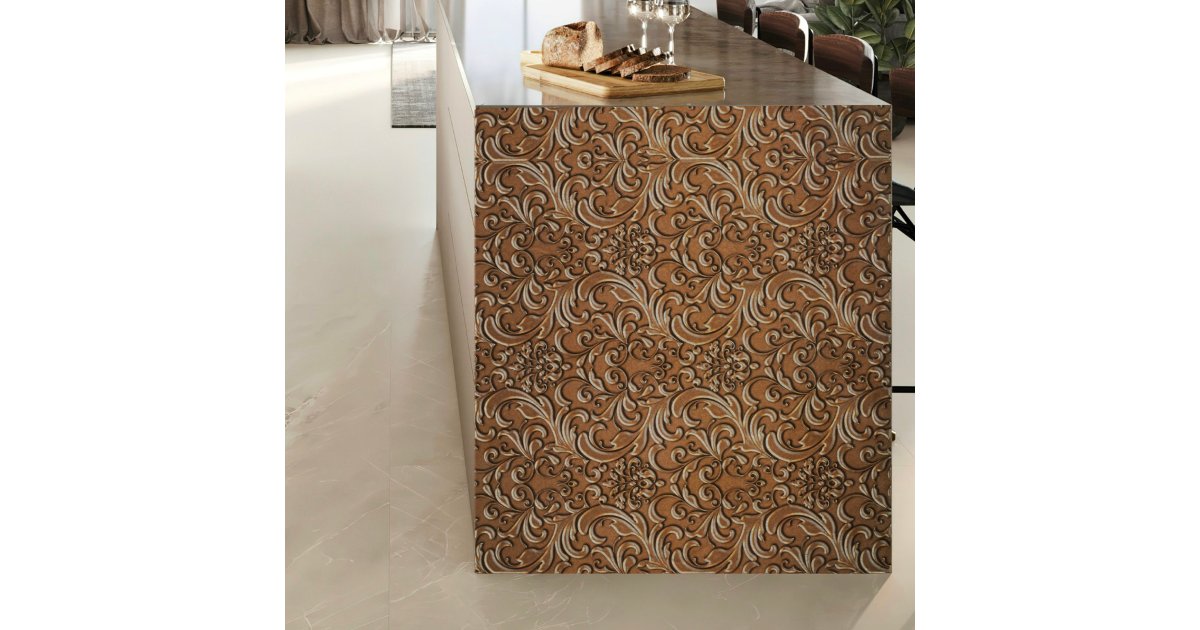 Embossed Brass Scrolls Decoupage Tissue Paper | Zazzle