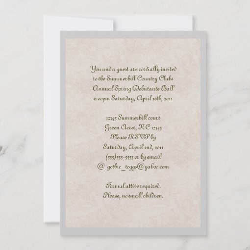 Embossed Illusion Debutante Ball Invitation | Zazzle