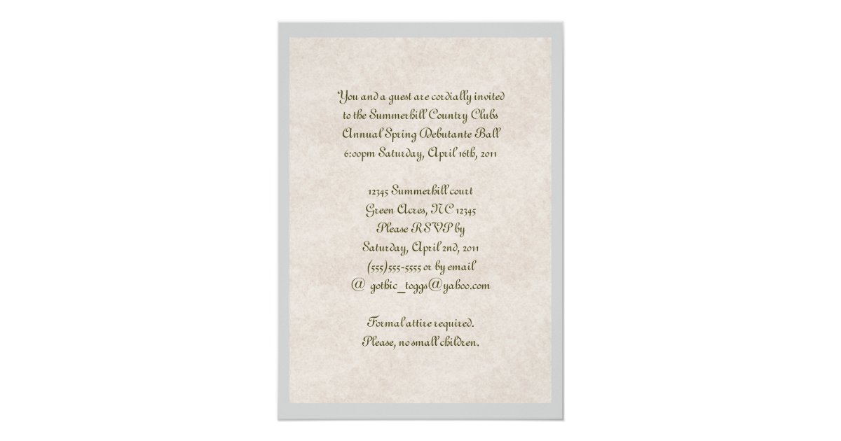 Ball Invitation Wording