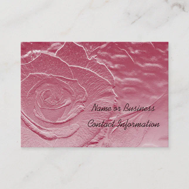Embossed Look Red Rose Business Card | Zazzle