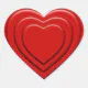 Embossed Red Heart Heart Sticker | Zazzle