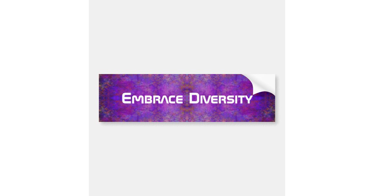 Embrace Diversity 7 Bumper Sticker | Zazzle