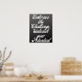 "Embrace the Challenge- Motivational Typography Poster | Zazzle
