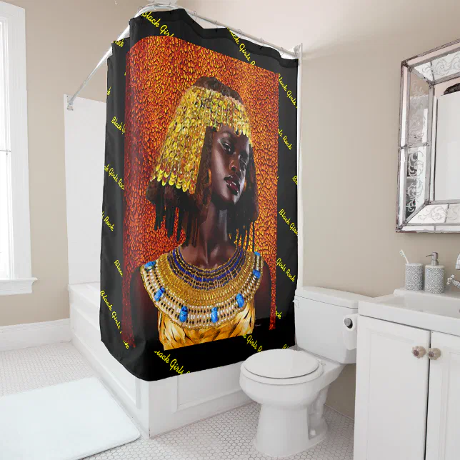 “Embrace the Majesty of Nubian Queens” Shower Curtain | Zazzle