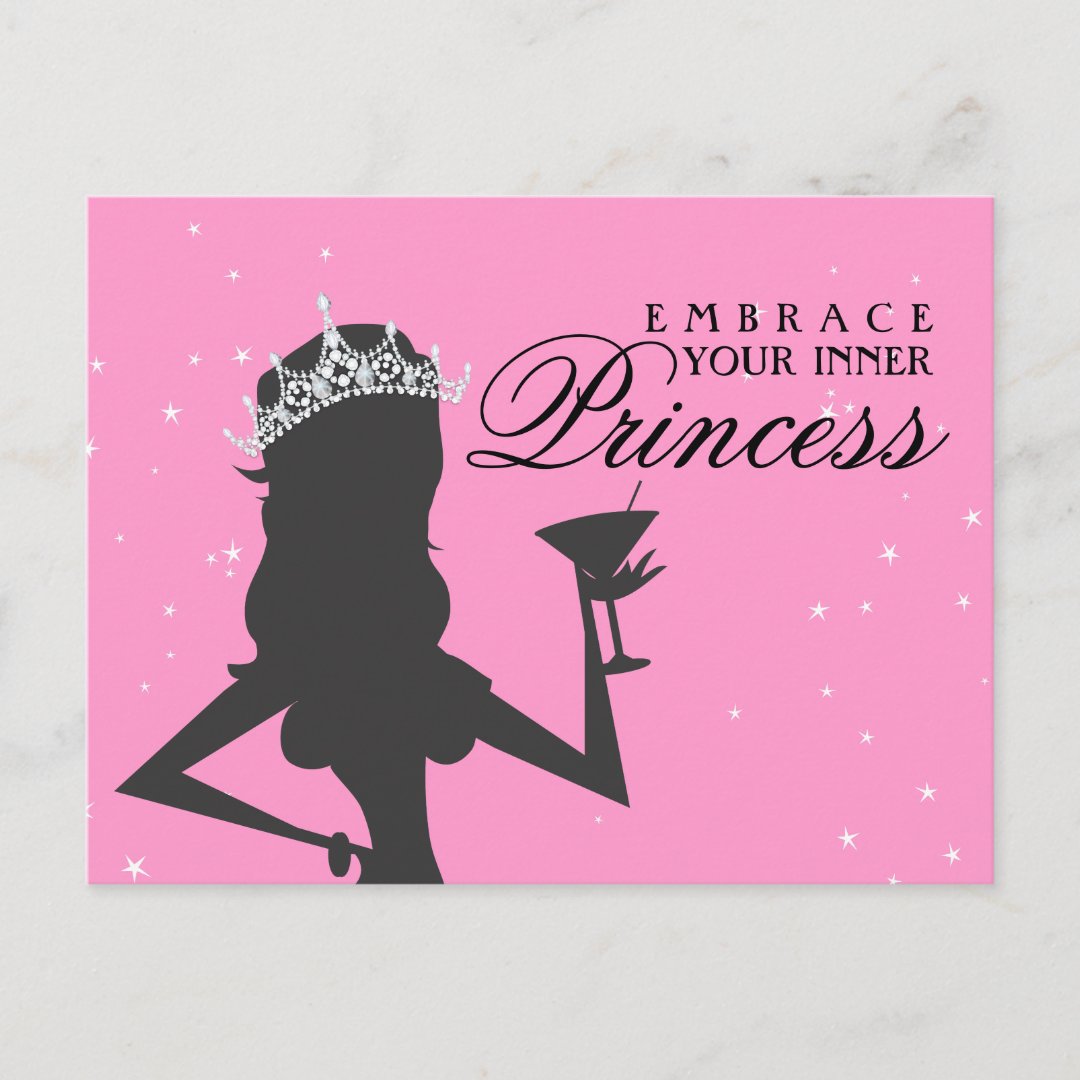 Embrace Your Inner Princess Funny Postcard | Zazzle