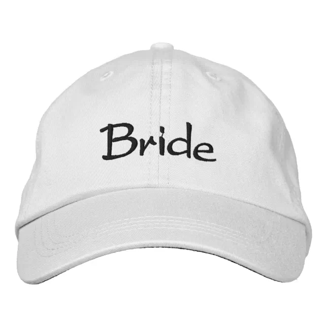 Embroidered Bride Cap | Zazzle
