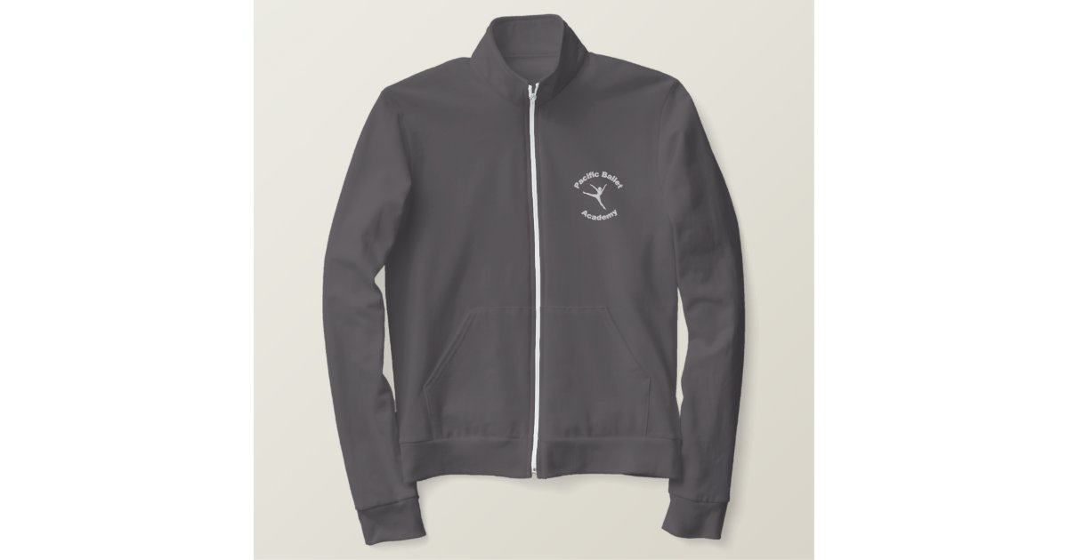 Embroidered Jacket with White Logo | Zazzle