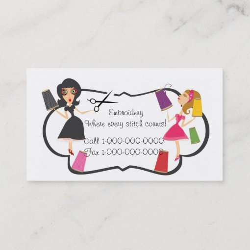 Embroidery Business Business Card | Zazzle