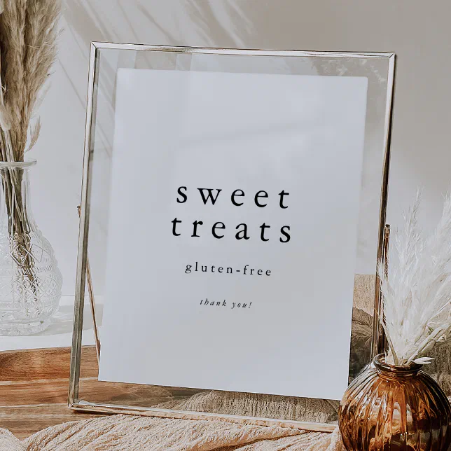 EMELIA Minimalist Unique Simple Sweet Treats Poster | Zazzle