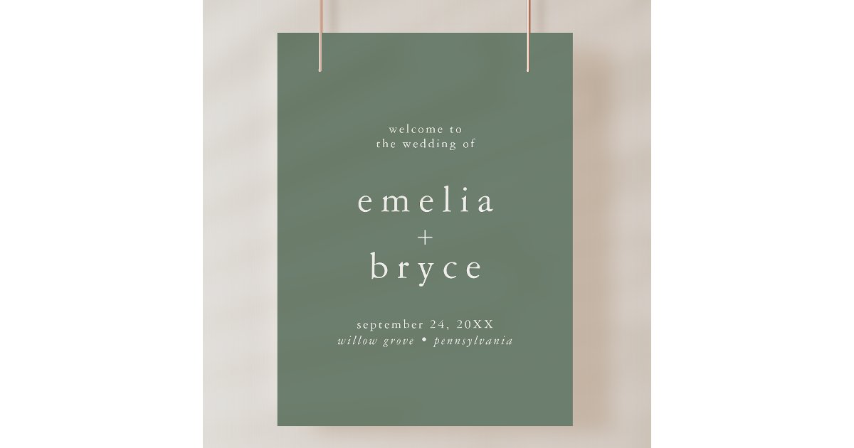 EMELIA Rustic Nature Wedding Welcome Sign Template | Zazzle