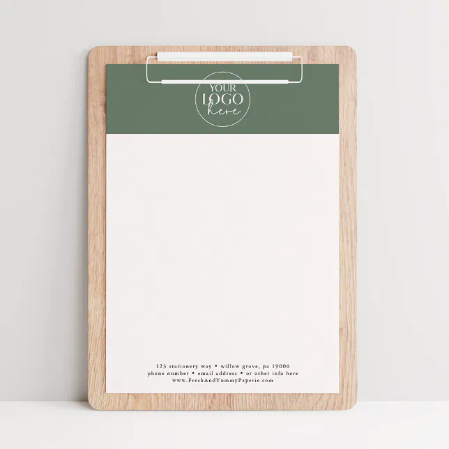 EMELIA Sage Professional Business Logo Company Letterhead | Zazzle