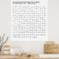 Emeline Script Font Glyphs Contact Sheet Poster | Zazzle