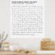 Emeline Script Font Glyphs Contact Sheet Poster | Zazzle
