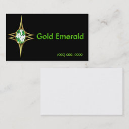 Emerald and Gold Logo Business Card | Zazzle