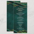 Emerald and Rose Gold Menu | Zazzle