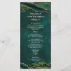 Emerald and Rose Gold Menu | Zazzle