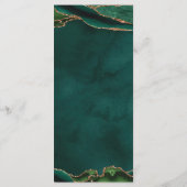 Emerald and Rose Gold Menu | Zazzle