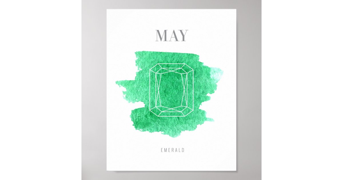 Emerald Birthstone Poster | Zazzle
