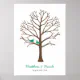 Emerald Brown Birds Fingerprint Tree Wedding Poster | Zazzle