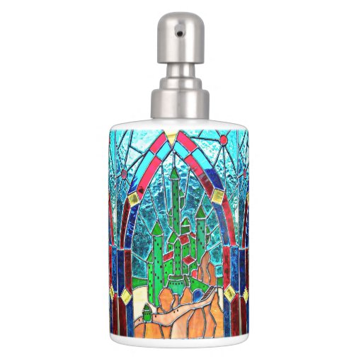 Emerald Castle Stainglass art Wizard of Oz. Bath Set | Zazzle
