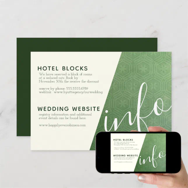 Emerald City Info Card | Zazzle