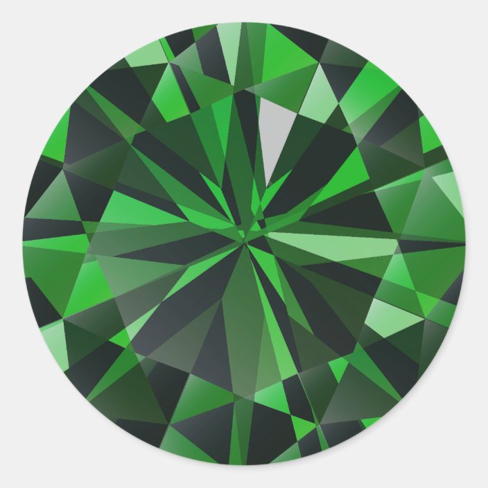 Emerald Classic Round Sticker | Zazzle.com
