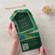 Emerald Gold Abstract Fluid Ink QR Code Wedding All In One Invitation ...