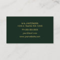 emerald Gold Handwritten Script Calligraphy Business Card | Zazzle
