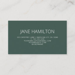 Emerald Green and Gold Abstract Business Card | Zazzle