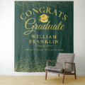 Emerald Green And Gold Graduation Photo Backdrop | Zazzle