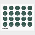 Emerald Green and White Wedding Envelope Seals | Zazzle