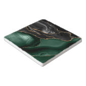 Emerald Green Black Gold Agate Trivet | Zazzle