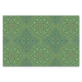 Emerald Green Bohemian Geometric Pattern Tissue Paper | Zazzle