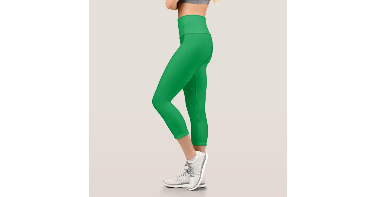Emerald green capri leggings | Zazzle