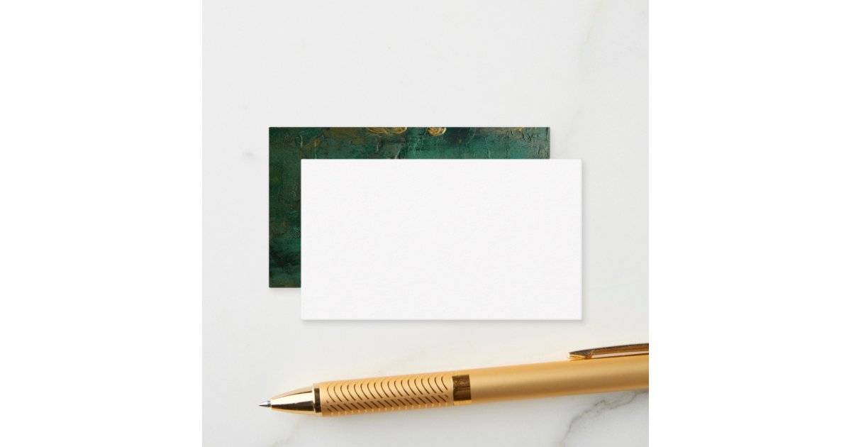 Emerald Green Elegant Blank Enclosure Card | Zazzle