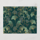 Emerald green ginkgo budget wedding response RSVP | Zazzle