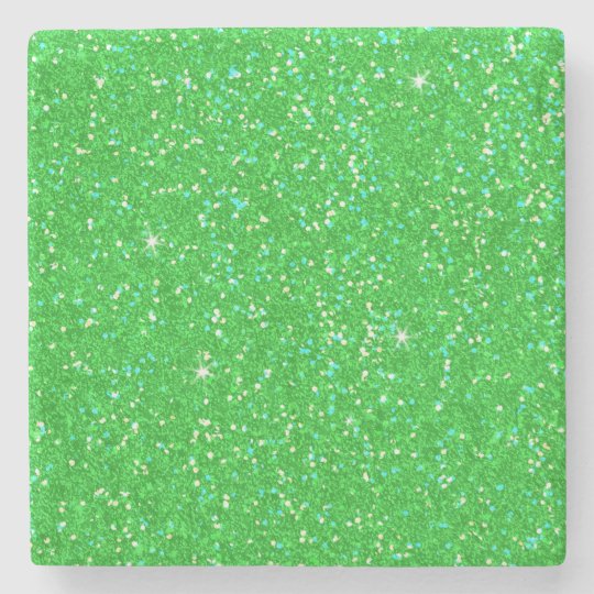 Emerald Green Glitter Effect Sparkle Stone Coaster | Zazzle.com