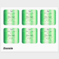 Emerald Green Glitter Product Labels Monogram Logo | Zazzle
