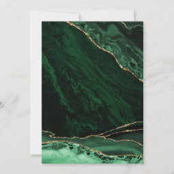 Emerald Green Gold Agate 30th Birthday Invitation | Zazzle