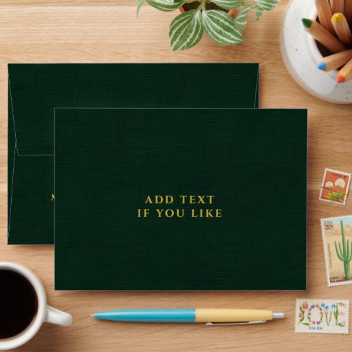 Emerald Green Gold Geometric Floral Wedding Envelope | Zazzle Emerald Green Gold Geometric Floral Wedding Envelope | Zazzle