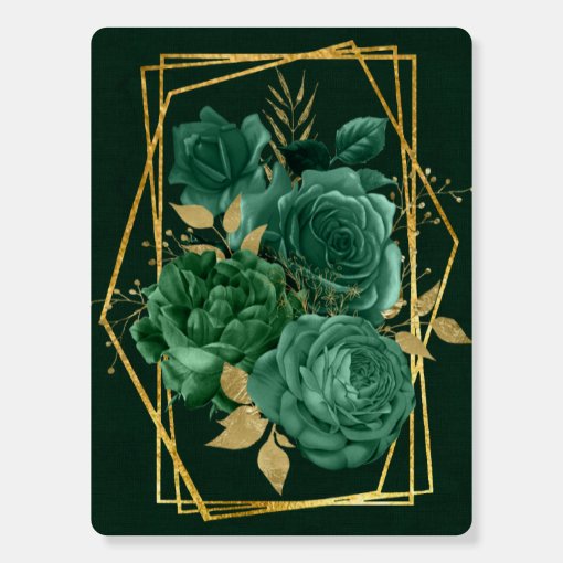 Emerald Green & Gold Geometric Floral Wedding Foam Board | Zazzle Emerald Green & Gold Geometric Floral Wedding Foam Board | Zazzle