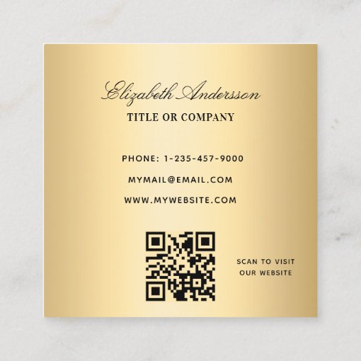 Emerald green gold leopard logo QR code Square Business Card | Zazzle