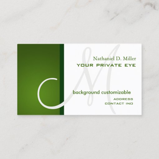 Emerald Green Gradient/DIY background Business Card | Zazzle