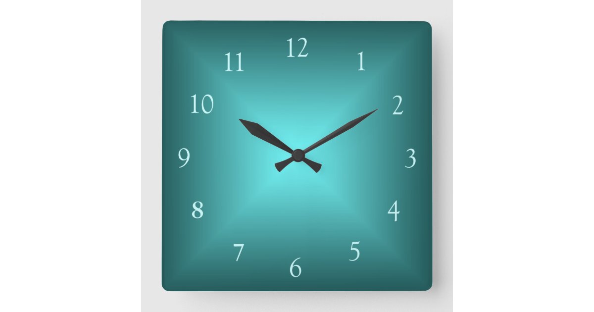 Emerald Green Illuminated>Plain wall Clock | Zazzle