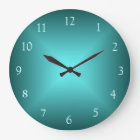 Emerald Green Illuminated>Plain wall Clock | Zazzle