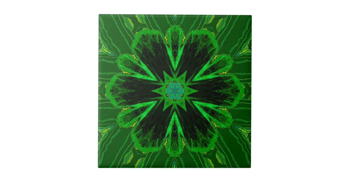 Emerald Green Irish Ceramic Tile | Zazzle