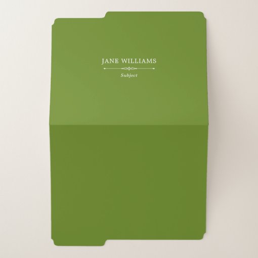 Emerald Green Leaves - Three Colors File Folder | Zazzle